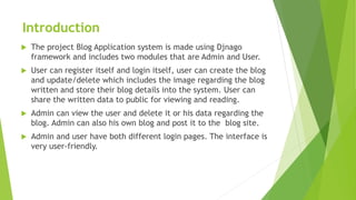 Blog application | PPTX