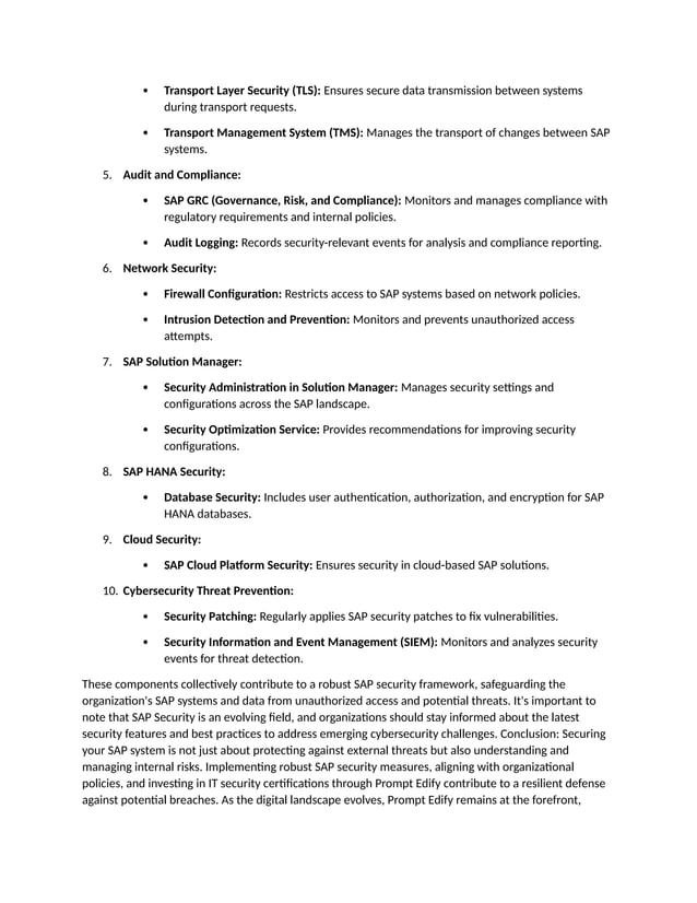 SAP security With South Africa At Prompt Edify | PDF