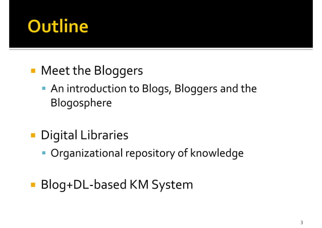 Weblog and Digital Library in Knowledge Management | PPT