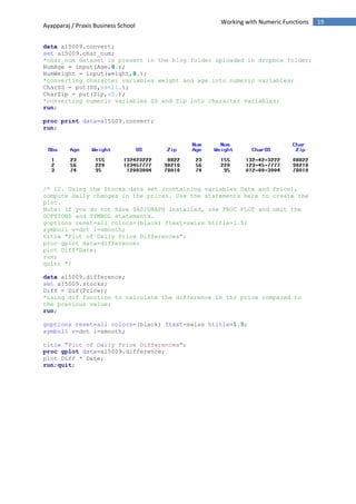 SAS Ron Cody Solutions for even Number problems from Chapter 7 to 15 | PDF