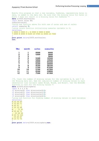 SAS Ron Cody Solutions for even Number problems from Chapter 7 to 15 | PDF