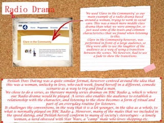 Radio Drama and Ancillary Tasks, Evaluation | PPT