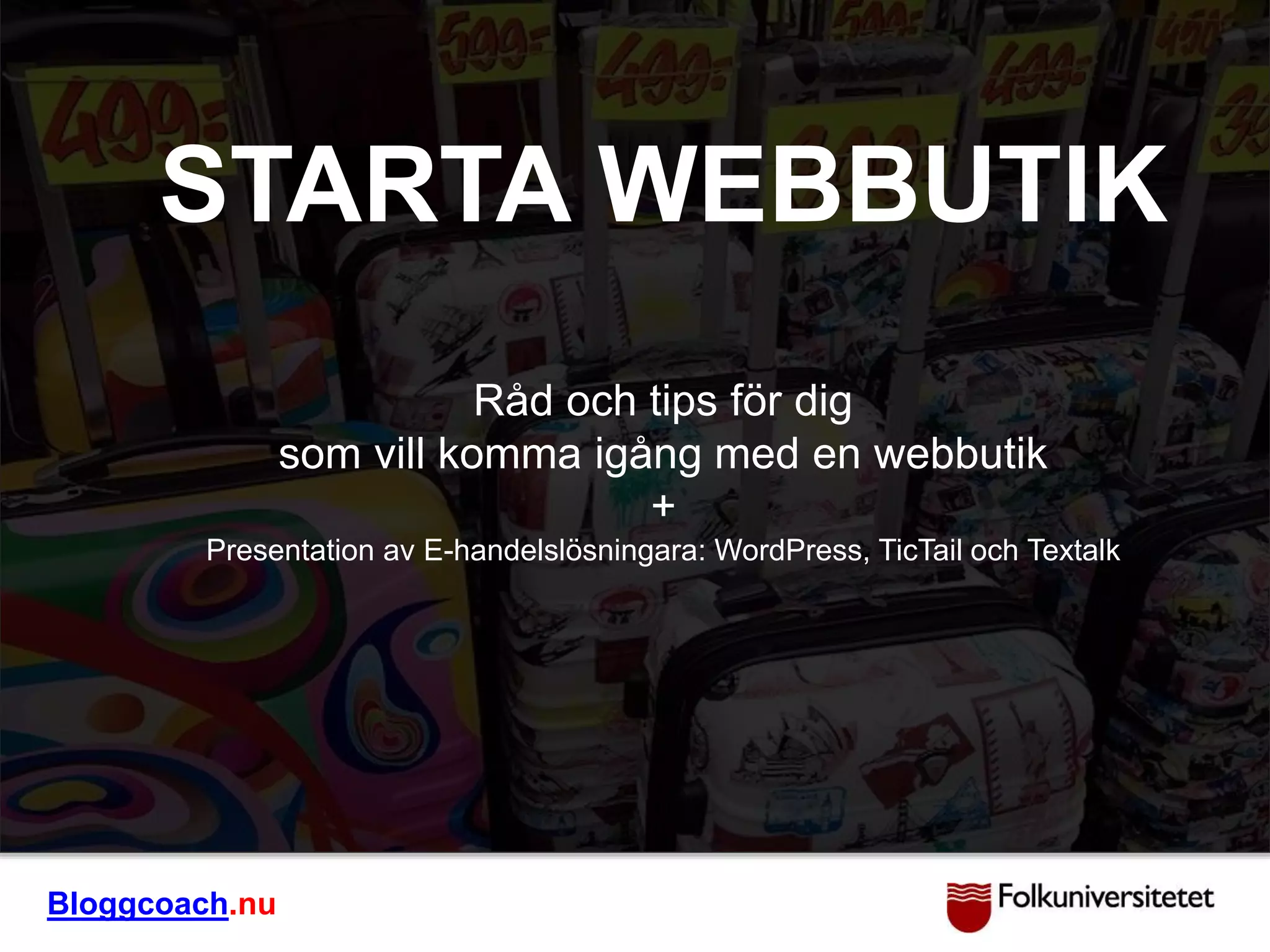 STARTA WEBBUTIK? | PPT