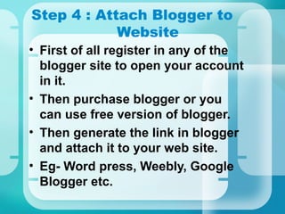 Blogger INTRODUCTION | PPT
