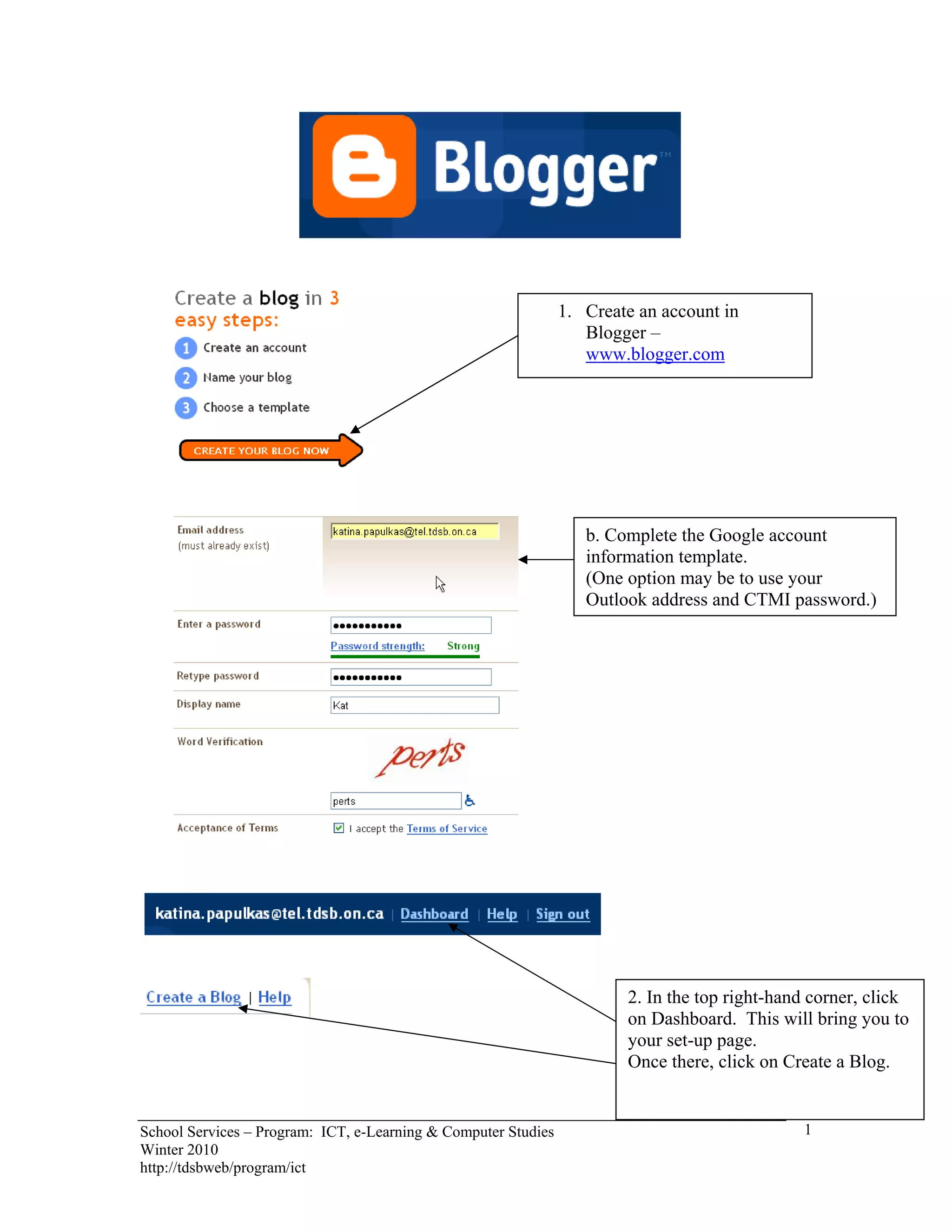 Blogger setup | PDF