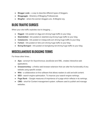 Bloggers glossary | PDF