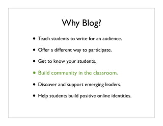 Blogging in the Classroom | PDF