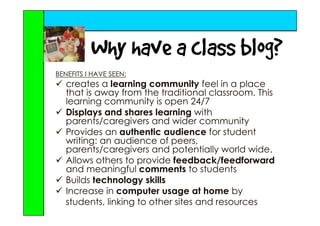 Blogging 101: Class Blogs | PDF | Internet for Beginners | Internet