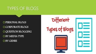 Presentation on Blogging by Madhav Padmakumar | PPT