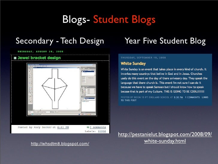 Blogging Examples in Education Oct 08