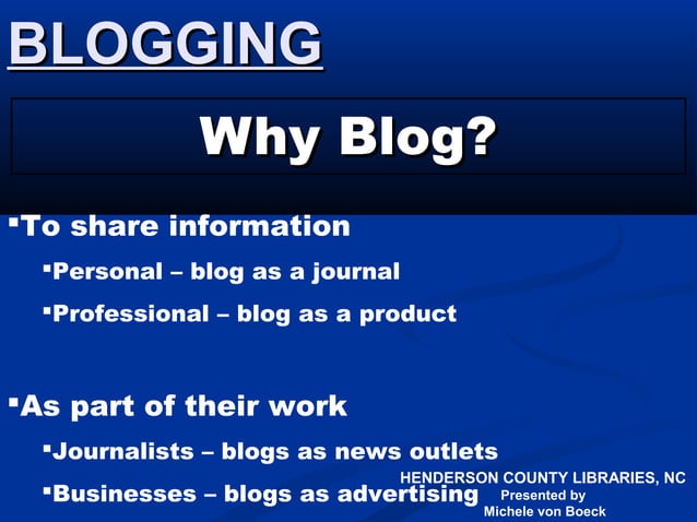 Ppt on introduction to blogging | PPT