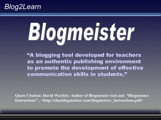 Blogging Is Learning | PPT