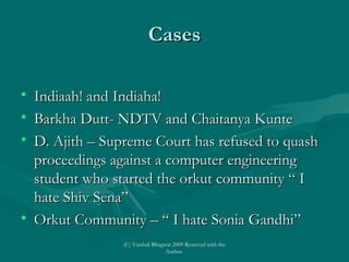 Blogging - The Legal Impact | PPT