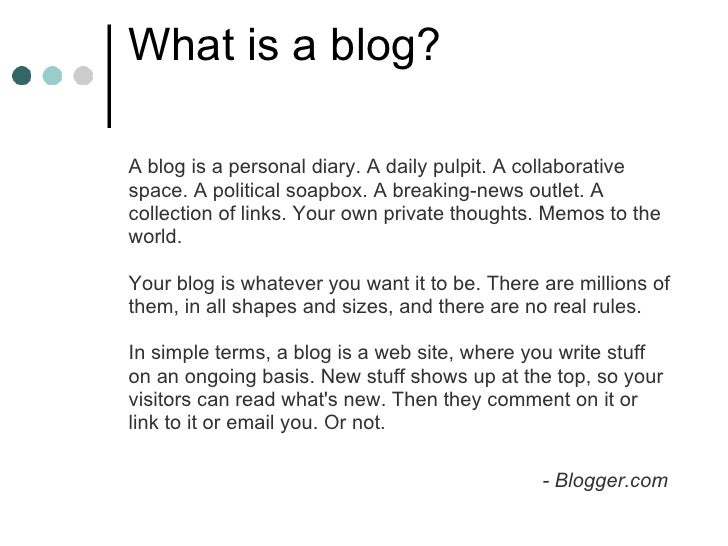 Blogging Basics