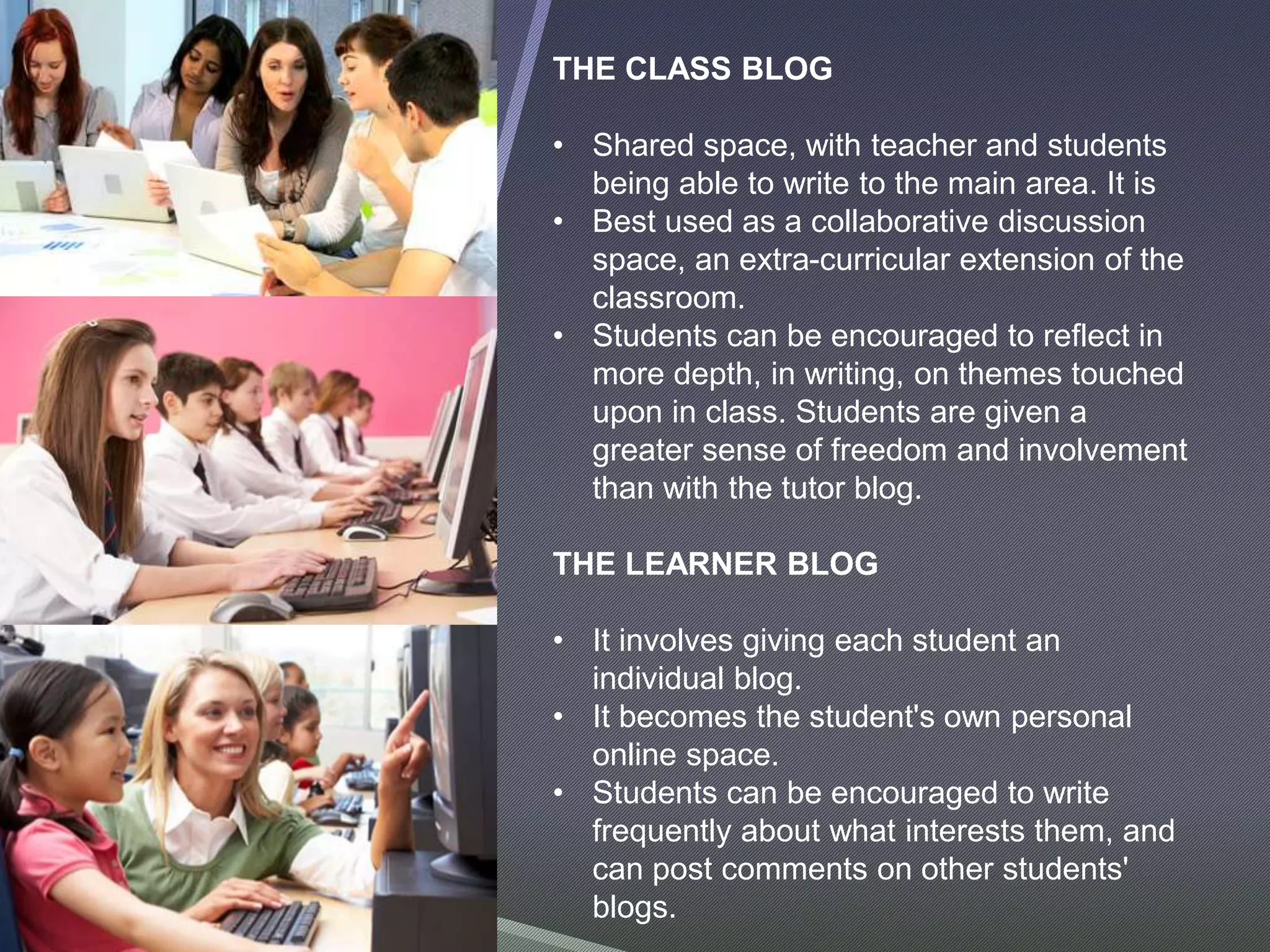 Blogging for Educational Purposes | PPTX | Homework and Study | Education