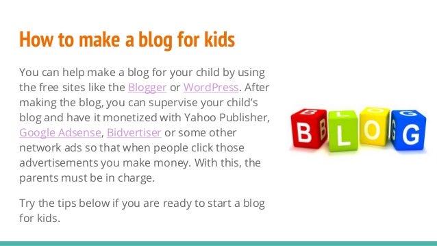 Blogging for kids under 13