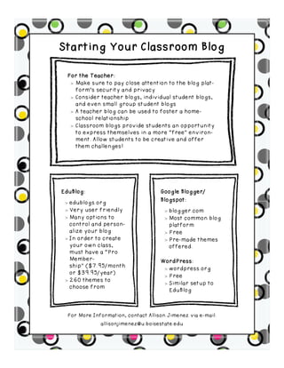 Blogging handout | PDF