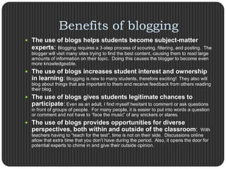 Blogging in education | PPT