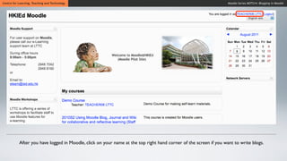 Blogging in moodle | PDF