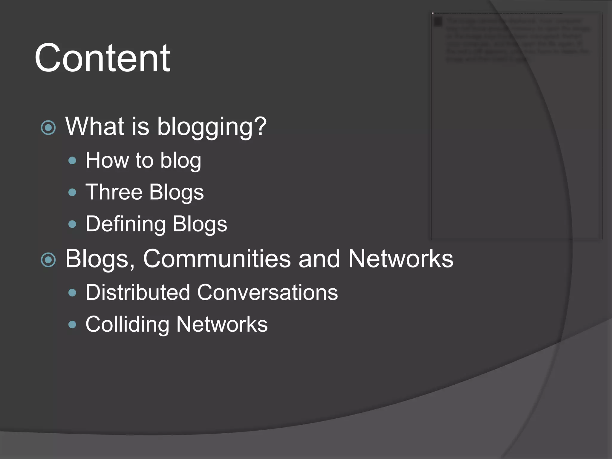 Blogging presentation | PPTX