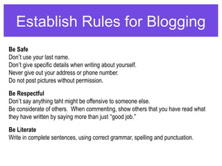 Blogging In the Elementary Classroom | PPT | Educational Assessment ...