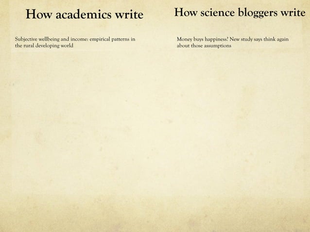 How to write a science blogpost people want to read