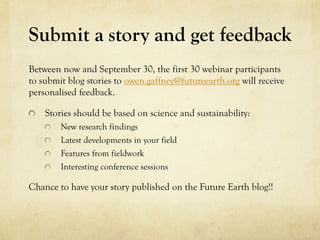 How to write a science blogpost people want to read | PPT