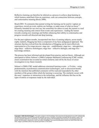 Blogging to Learn | PDF