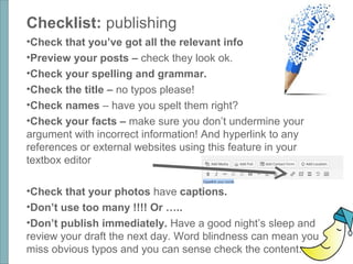 Blogging and social media | PPT