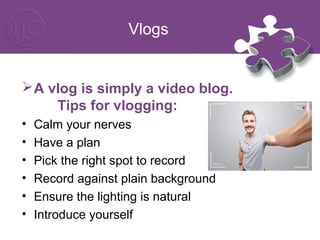 Blogging and vlogging with Jessica Brown | PPT | Social Networking ...