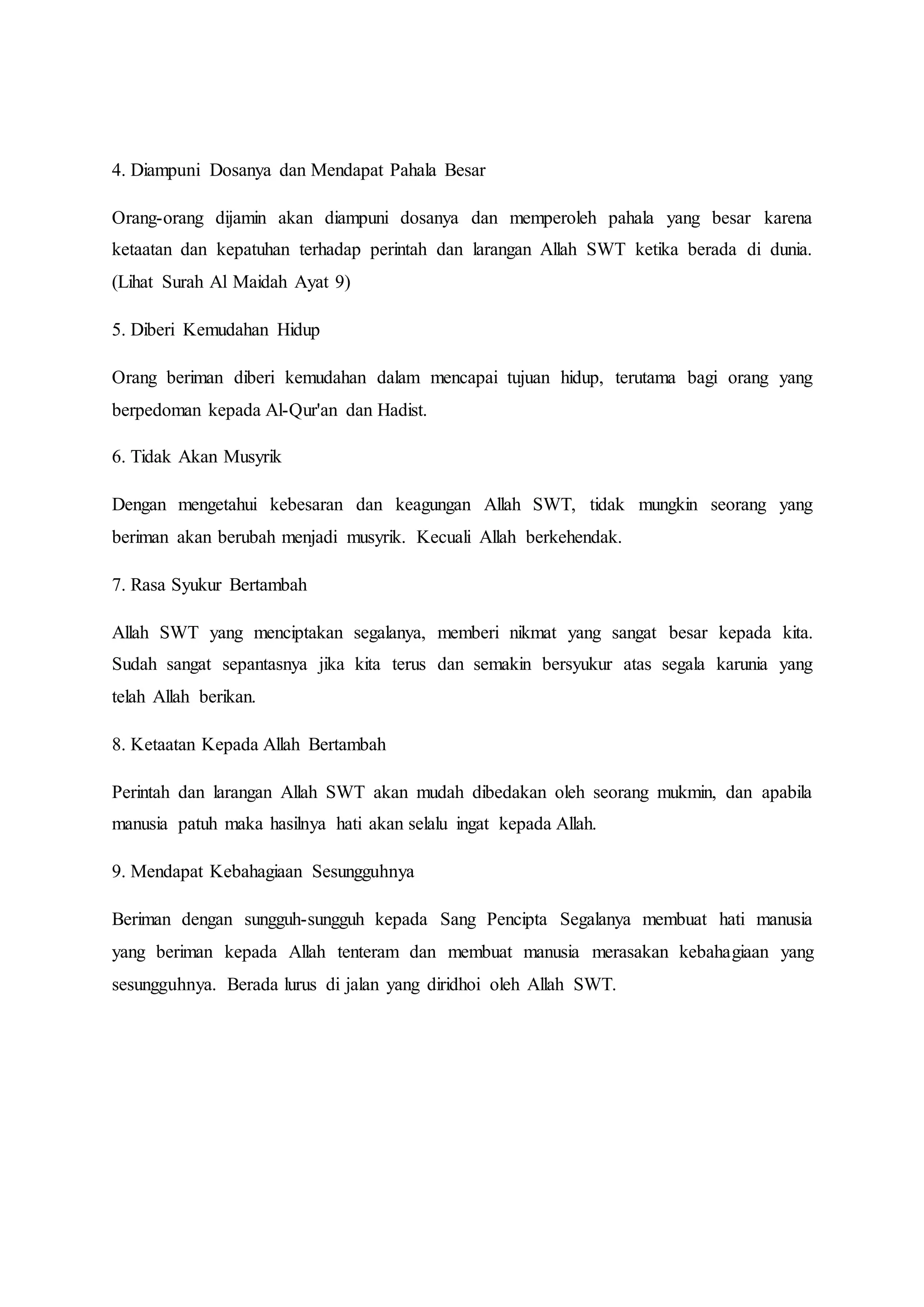 Materi PAI Kelas VII | PDF