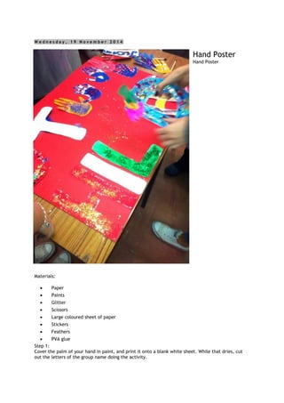 Making a hand poster | PDF