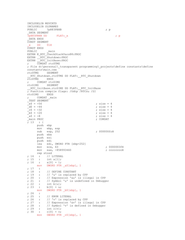 How To Define An Integer Constant In C | DOC | Programming Languages ...