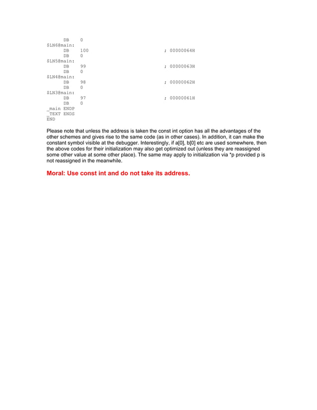 How To Define An Integer Constant In C | DOC | Programming Languages | Computing