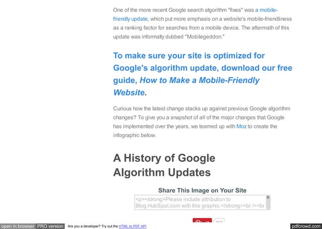 A Visual History of Google Algorithm Updates [Infographic] | PPT