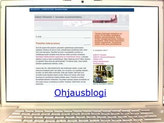 Blogit ja wikit oppimisen tukena | PPT