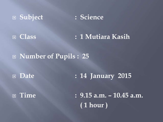 LESSON PLAN FOR SCIENCE | PPTX