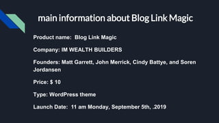 Blog link magic review and bonus | PPT