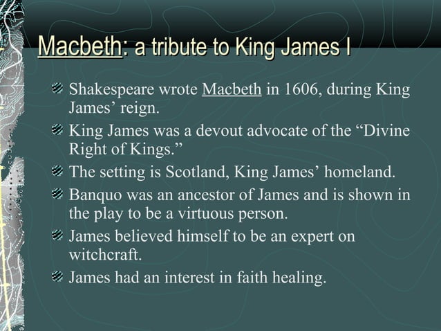 Blog macbeth background (revised) | PPT