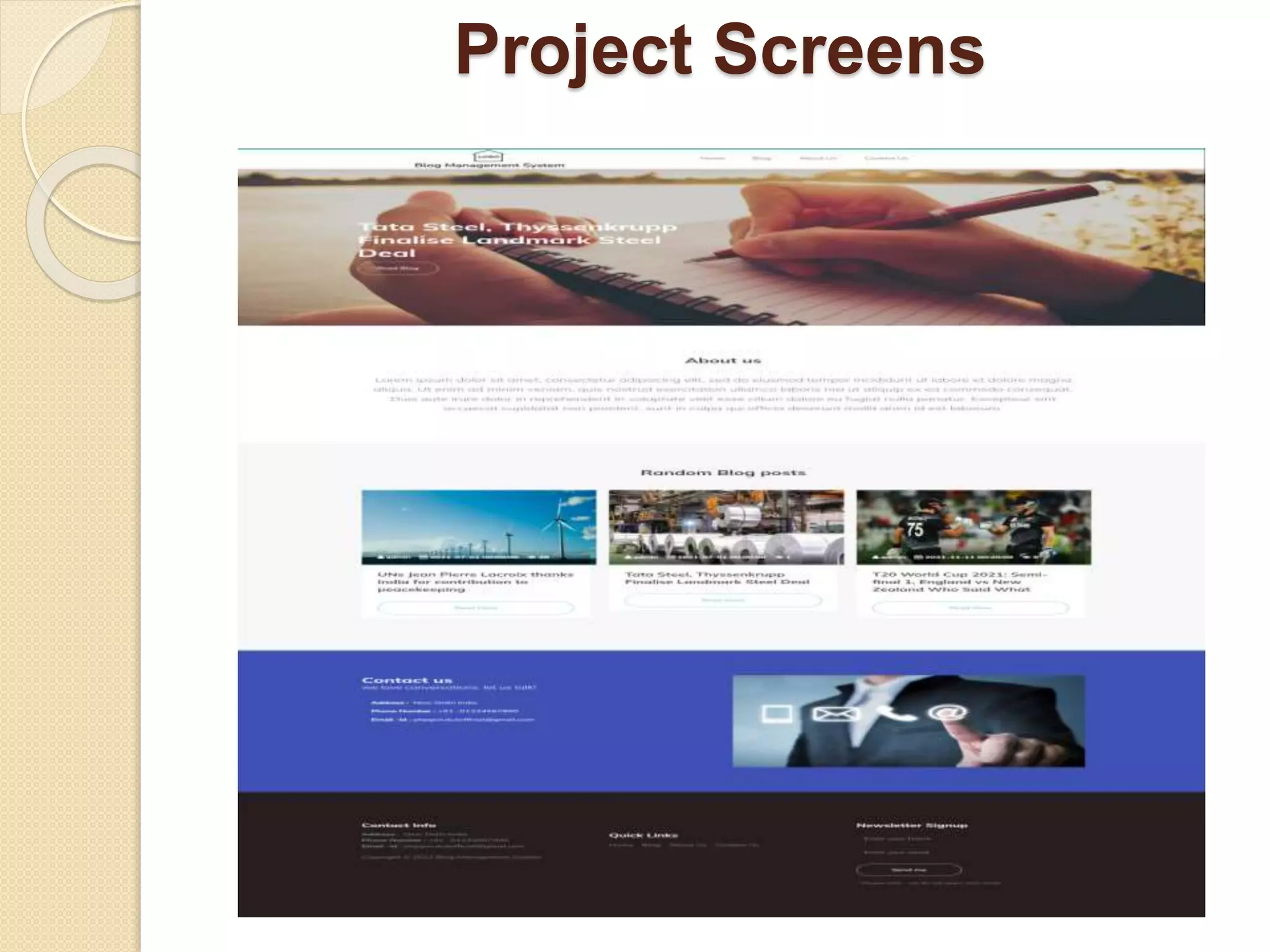 Blog Management System | PPTX