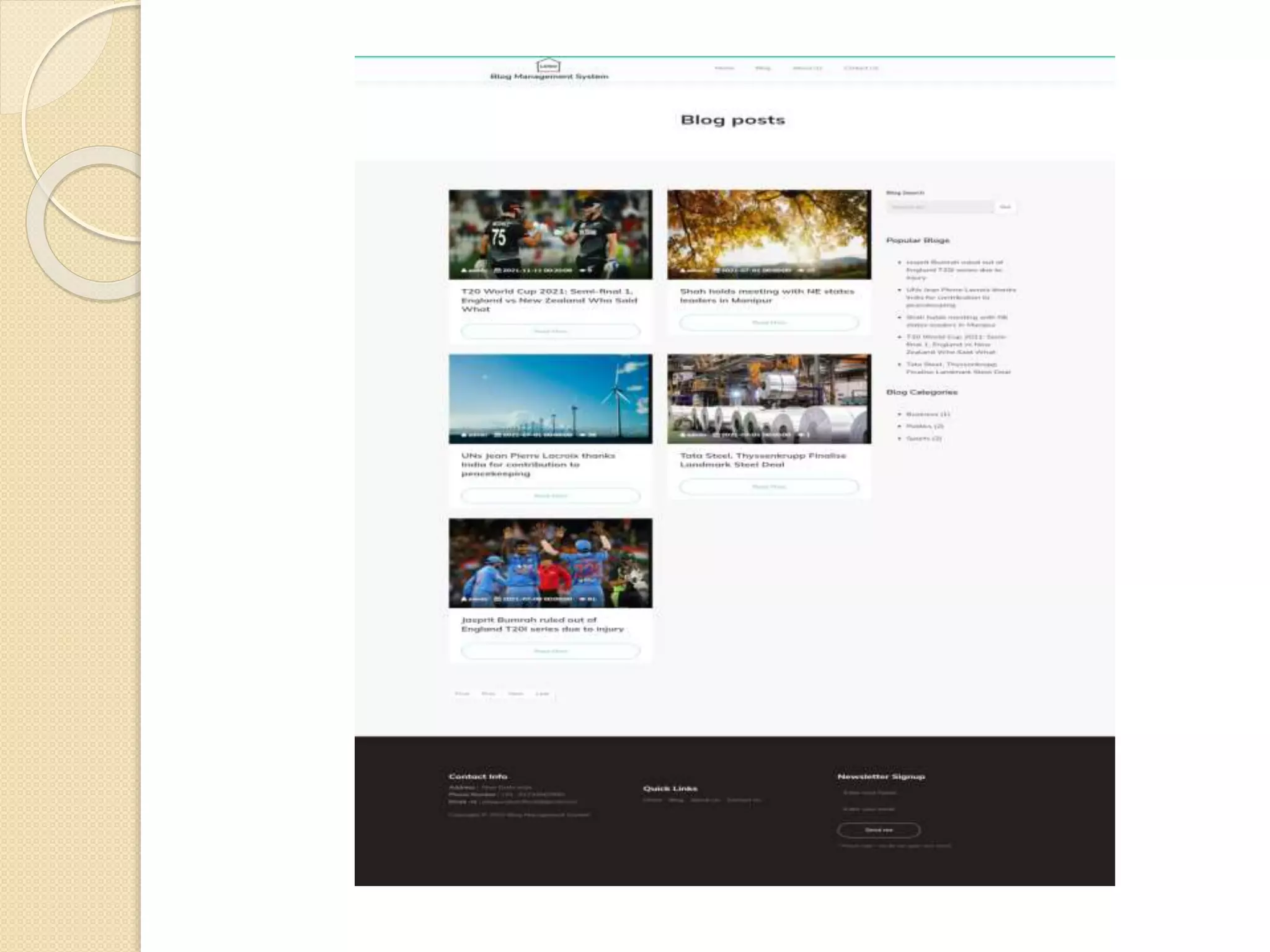 Blog Management System | PPTX