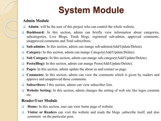 Blog Management System | PPTX