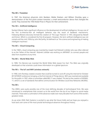 National Tech Day - Major Influential Days in History | PDF