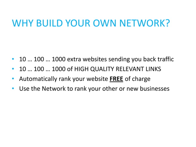Creating your own Blog Network with SCE | PPT | Free Download