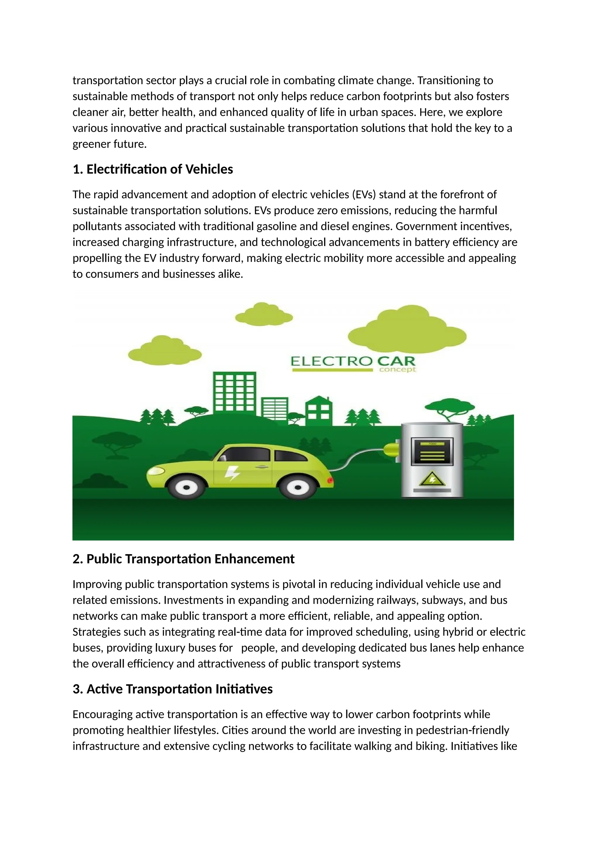 Exploring Sustainable Transportation Solutions to Combat Climate Change ...