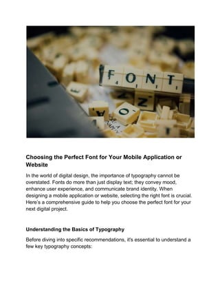 Impact of Fonts: in Web and Apps Design | PDF