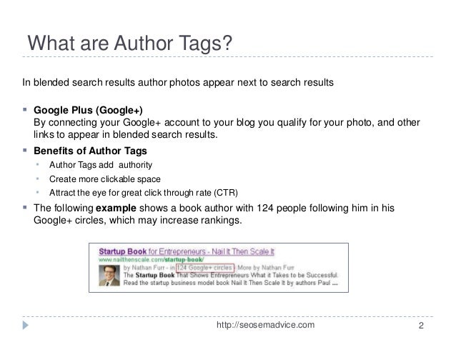 Blog optimization adding google+ author tag
