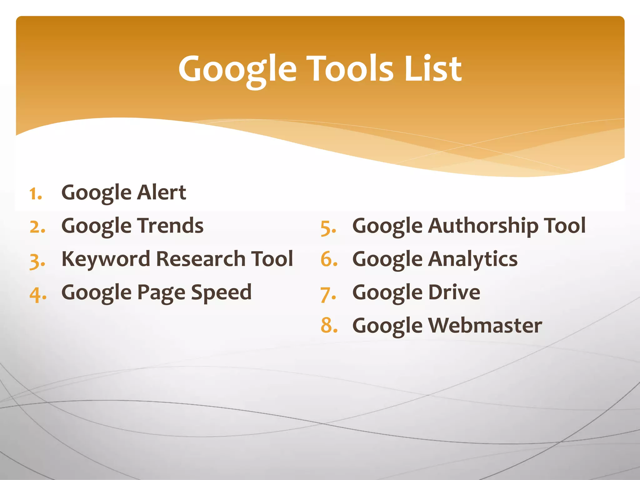Blog Optimization Using Google Tools | PPT