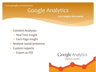 Blog Optimization Using Google Tools | PPT