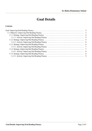 Blogoralreadingfluencygoals | PDF | Primary Education | Education